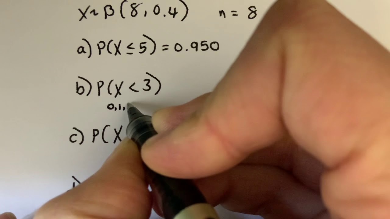 Binomial CD on your calculator - YouTube