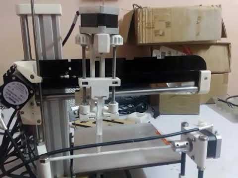 Test print on rotating spindle 3D printer. - YouTube