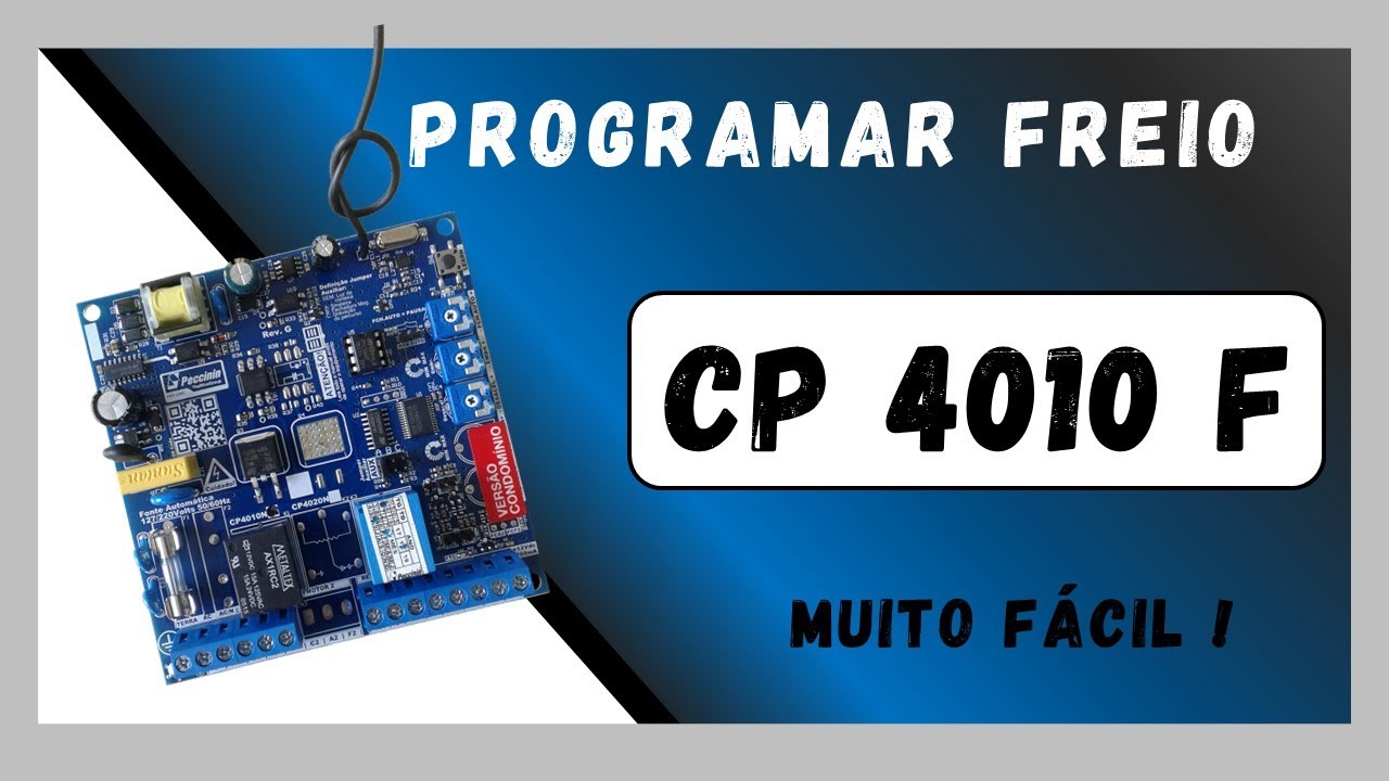 como programar o freio da central peccinin CP 4010 freio e Nice - YouTube