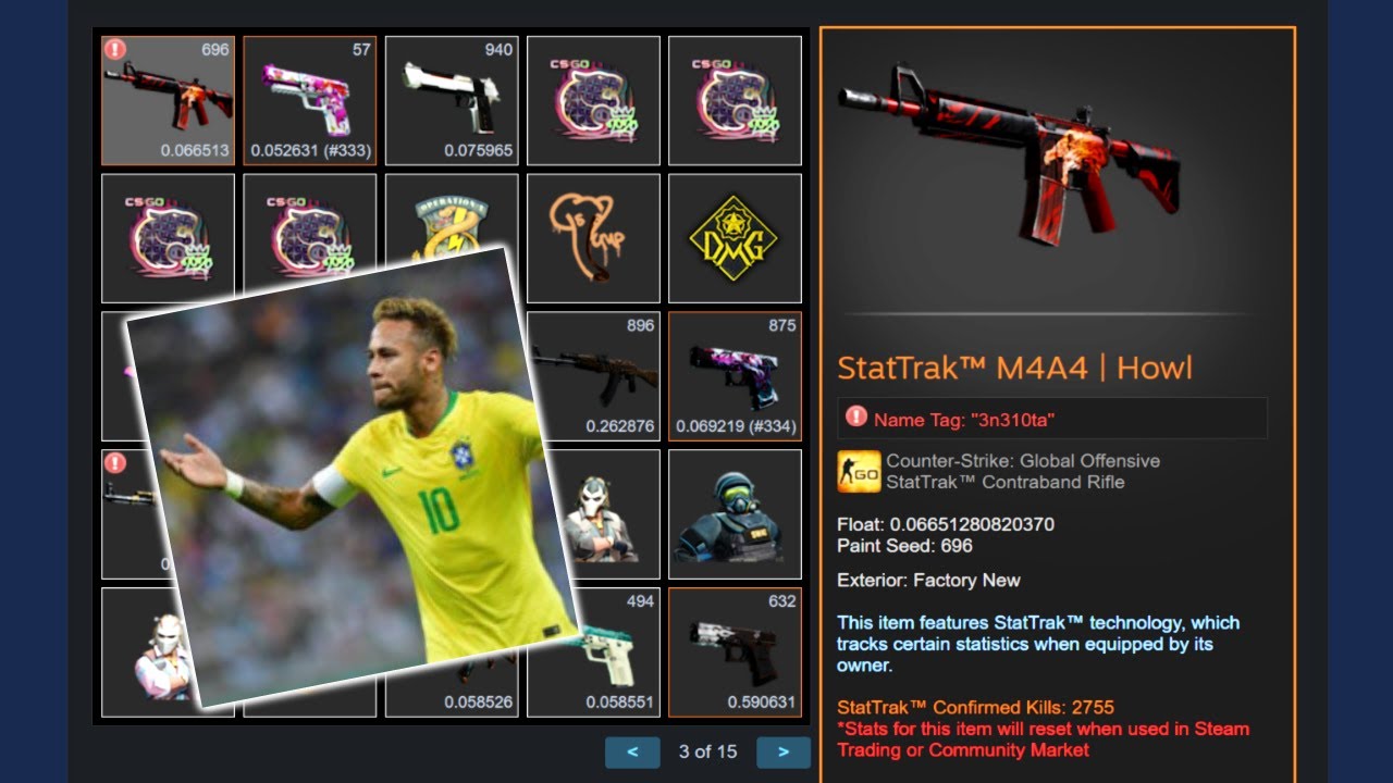 Neymar's insane CS:GO inventory reveals a hidden secret... | Heyzeus ...