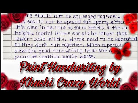 || BEAUTIFUL PRINT HANDWRITING || NEAT and CLEAN ||• ENGLISH ...