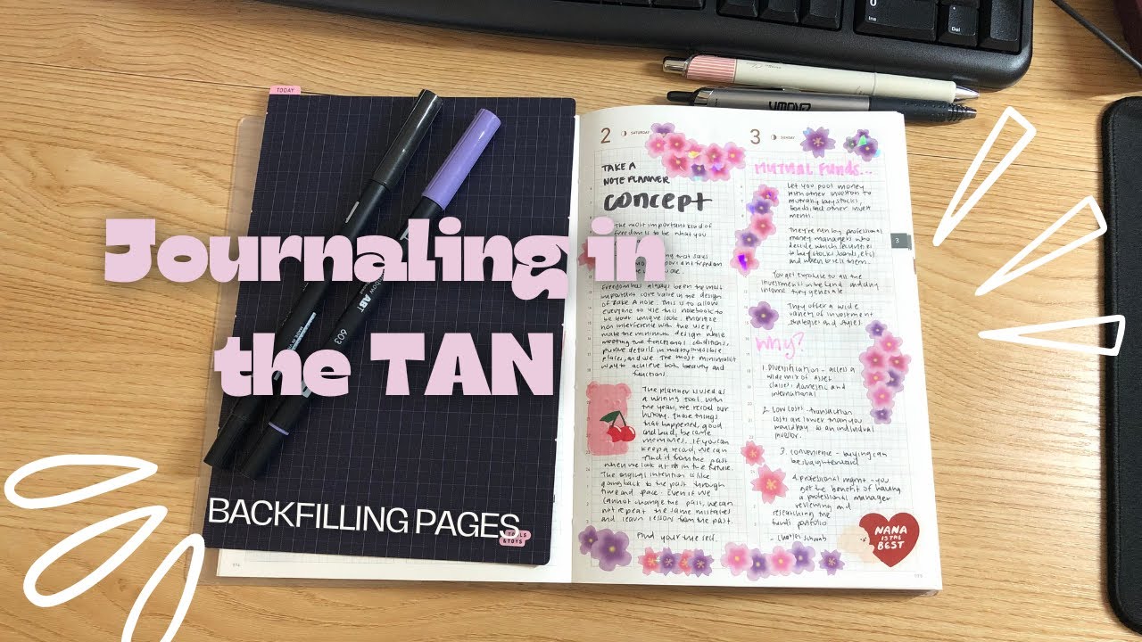 Journal With Me + soft bgm | Backfilling Take A Note Planner - YouTube