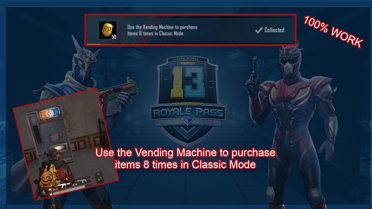 PUBG Mobile - Use the Vending Machine to purchaseitems 8 times in ...