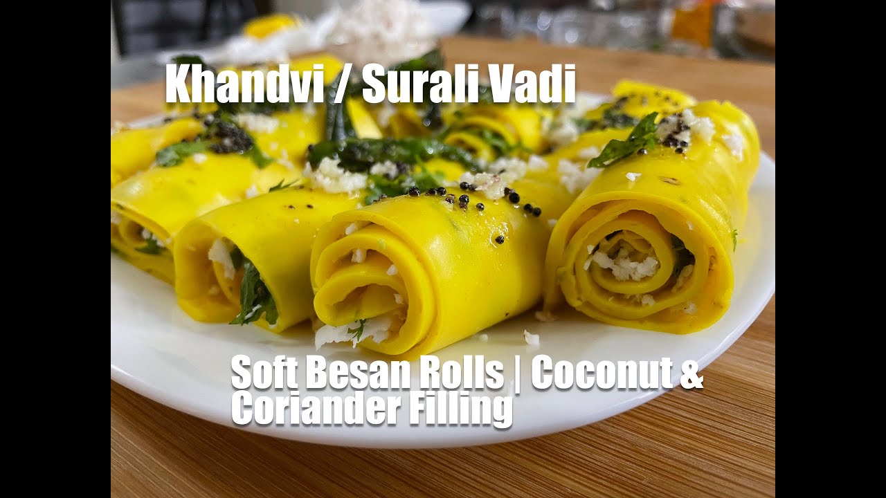 Gujarati Khandvi | Maharashtrian Surali Vadi Recipe in Pressure Cooker ...