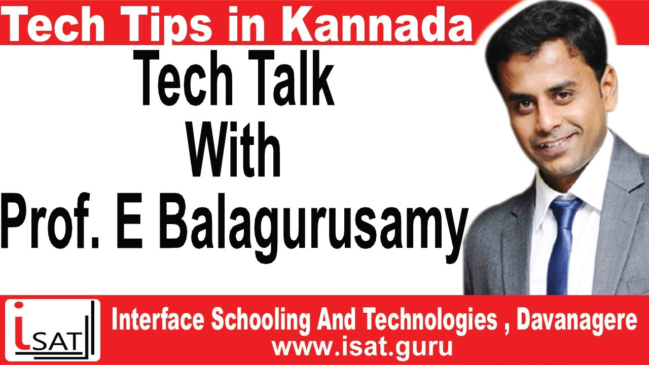 Tech Talk With Prof. E Balagurusamy sir. - YouTube