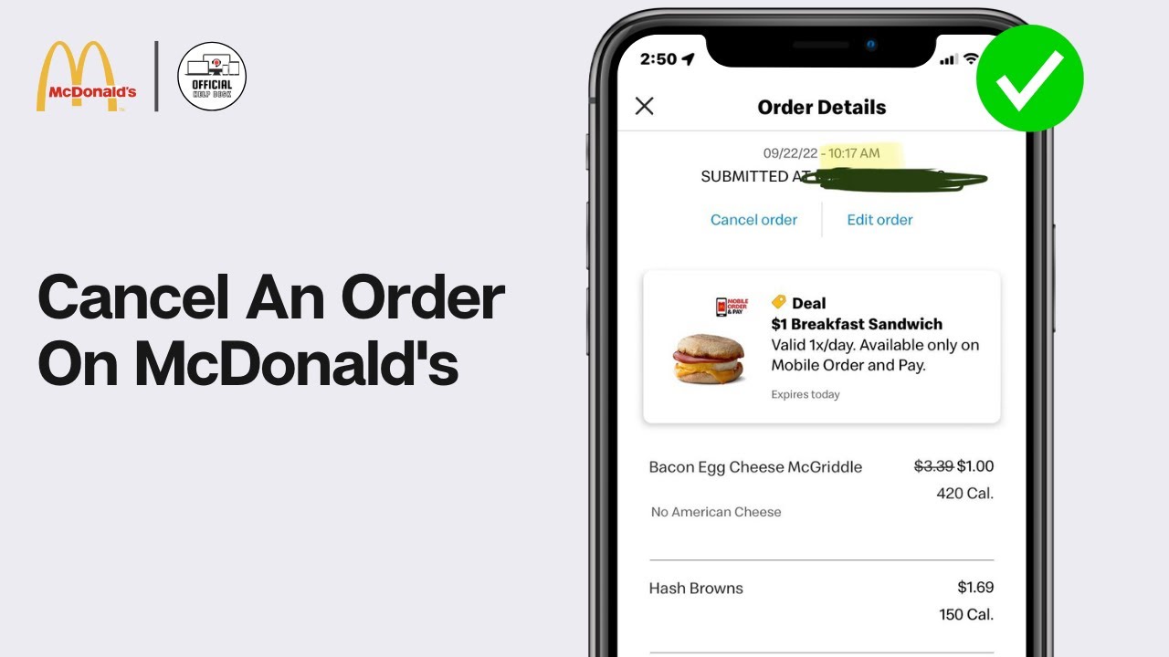 How To Cancel An Order On McDonald's (2024) - YouTube