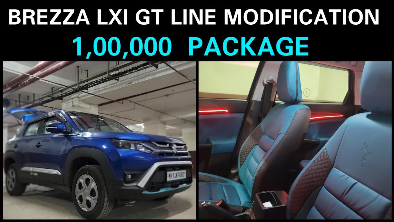 BREZZA 2022 LXI BLUE MODIFIED TO GT LINE WITH 1,00,000/- PACKAGE WITH ...