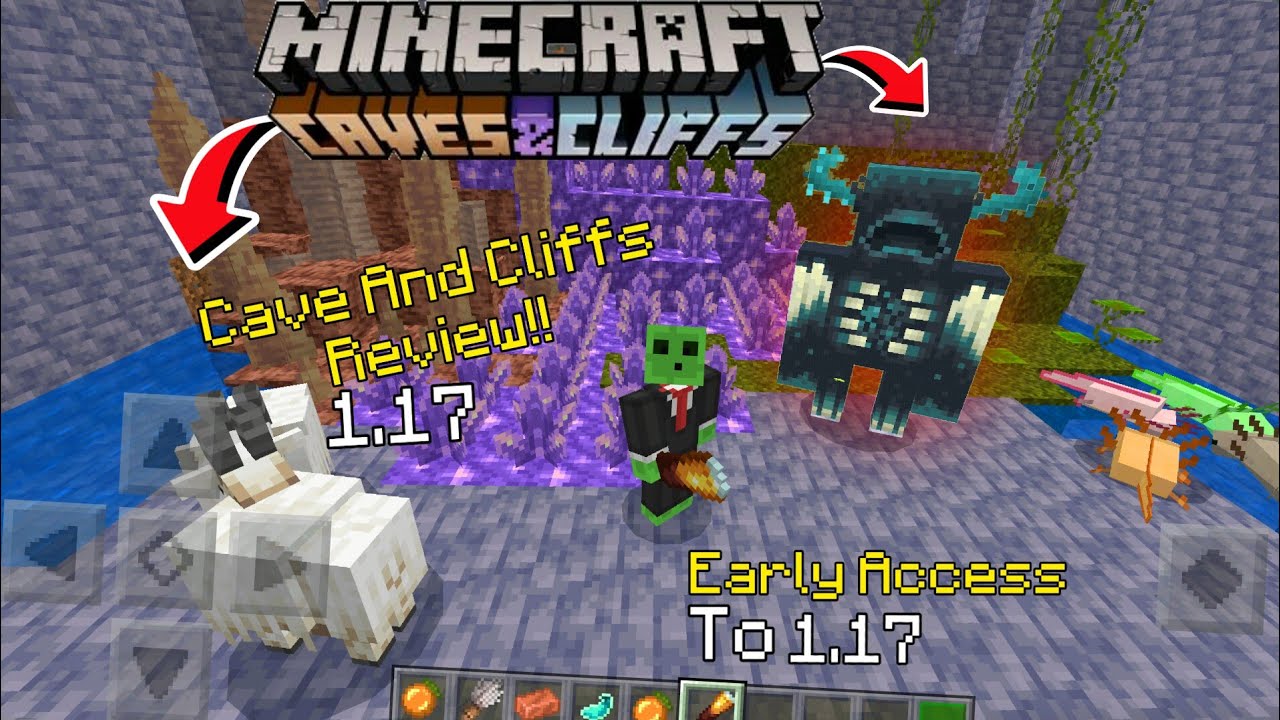 MINECRAFT UPDATE 1.17 || CAVES AND CLIFFS UPDATE ADDON IN MCPE 1.16/1. ...