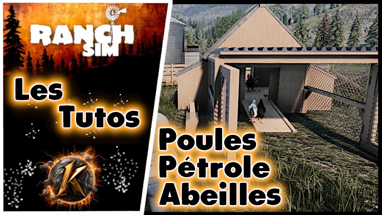 Tuto Ranch simulator, Poules, abeilles et pétrole le tuto 3 en 1!! # ...