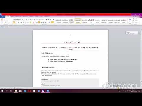 Lab 5: If-else Statements || Nested If-else Statements || Switch Case ...