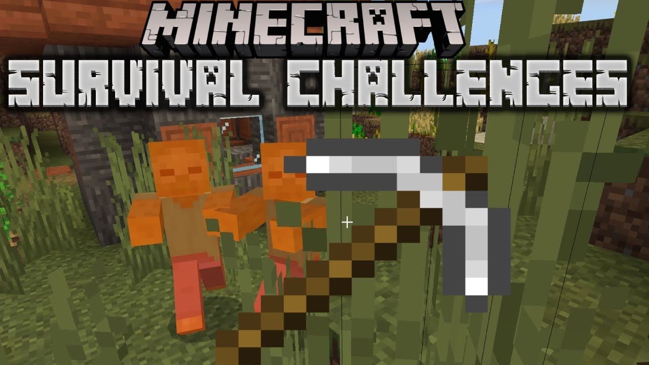 Minecraft Survival Challenges: Surviving without a pickaxe. Will I ...