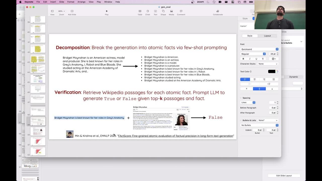 UMass CS685 S24 (Advanced NLP) #15: Evaluating LLM-generated text - YouTube