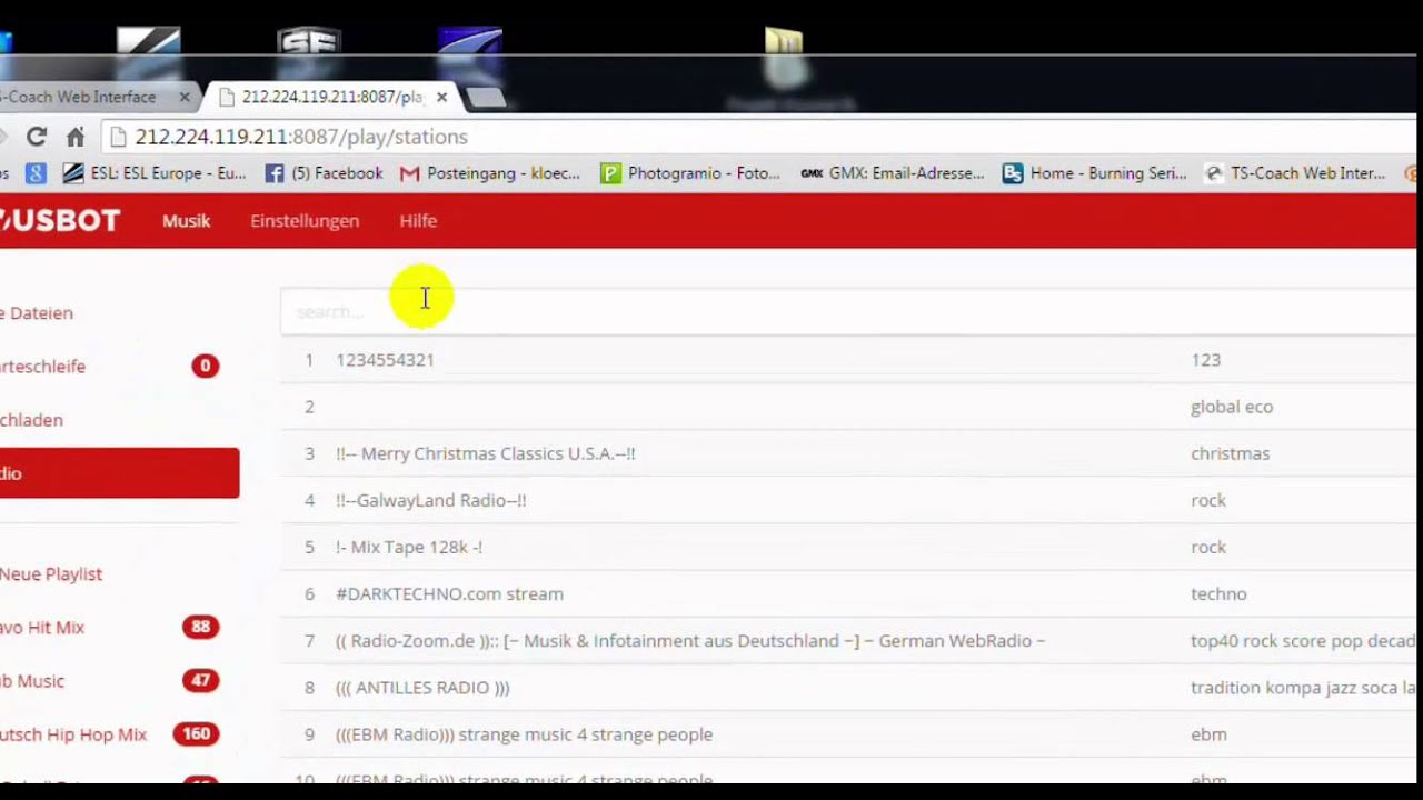 TS-Coach Musikbot Webinterface (Sinusbot) Tutorial #byKendo - YouTube
