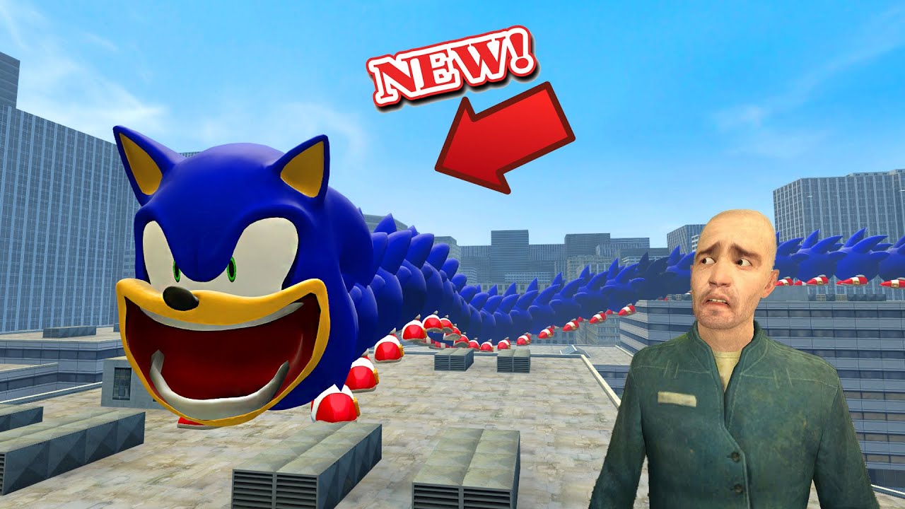 I FOUND NEW ROBLOX HUNGRY SONIC WORM in the city how long ! Garry's Mod ...
