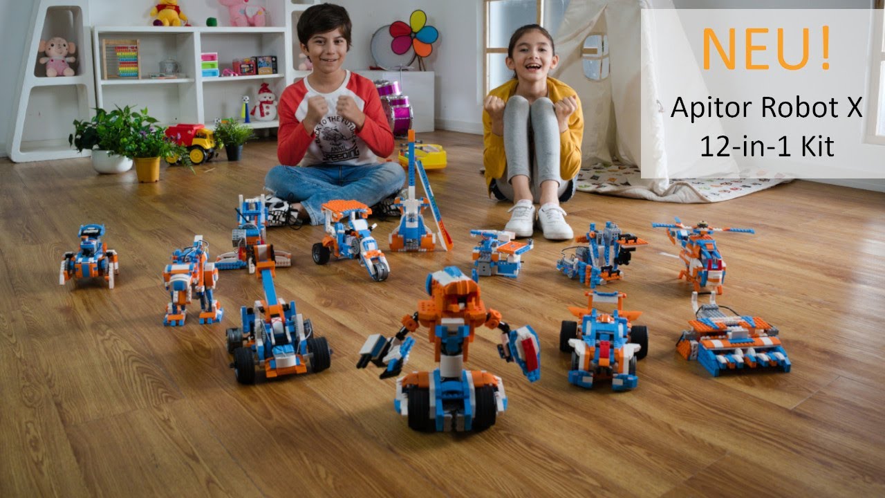 Apitor Robot X (12-in-1 Roboter Kit) - YouTube