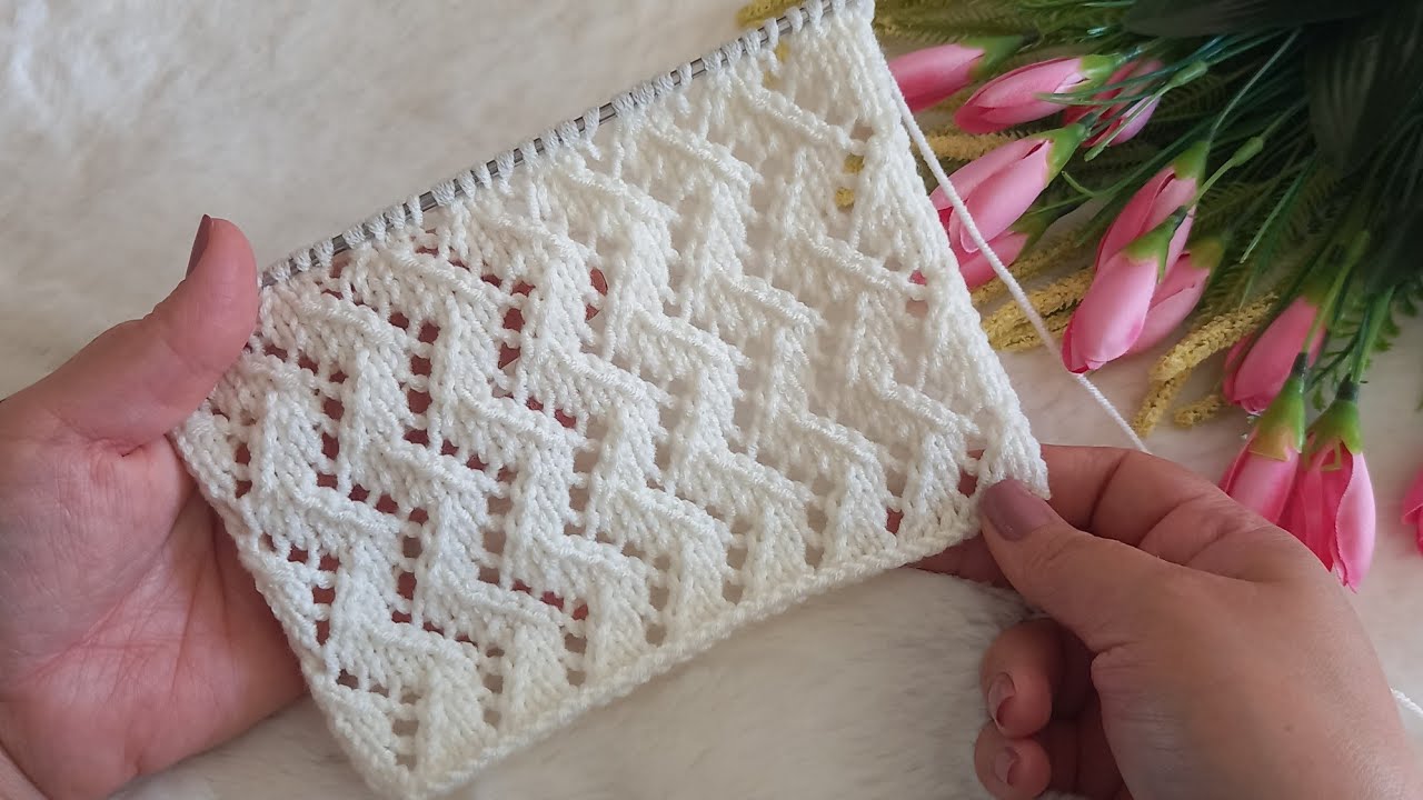 ️🍀Çok Güzel Ajurlu Örgü Modeli ️🍀patrón de tejido calado ️🍀openwork ...