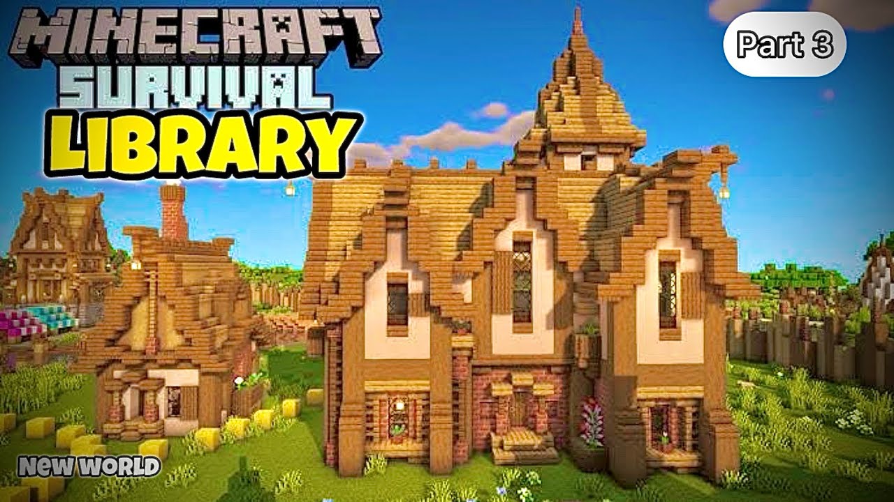 Minecraft library build a part three like and subscribe part two ...