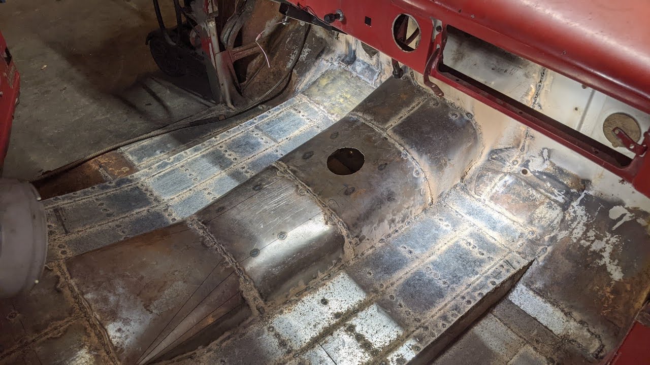 1956 F100 finishing the floor and transmission tunnel - YouTube