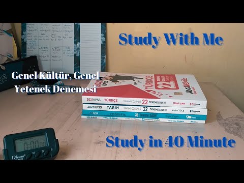 Study With Me (In Real 40 Minute Quiet Study)/ Hoca Webde GK-GY Denemesi Çözüyoruz (Benimle Çalış)