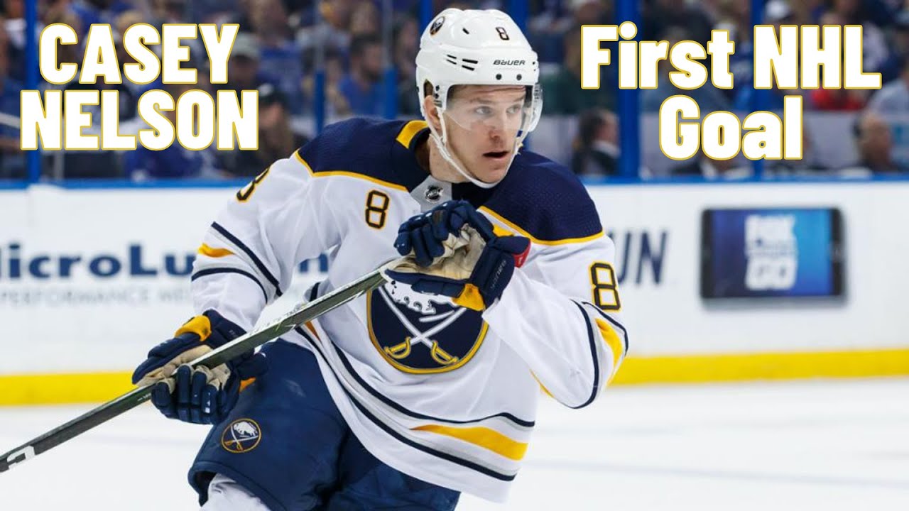 Casey Nelson #8 (Buffalo Sabres) first NHL goal Feb 11, 2018 - YouTube