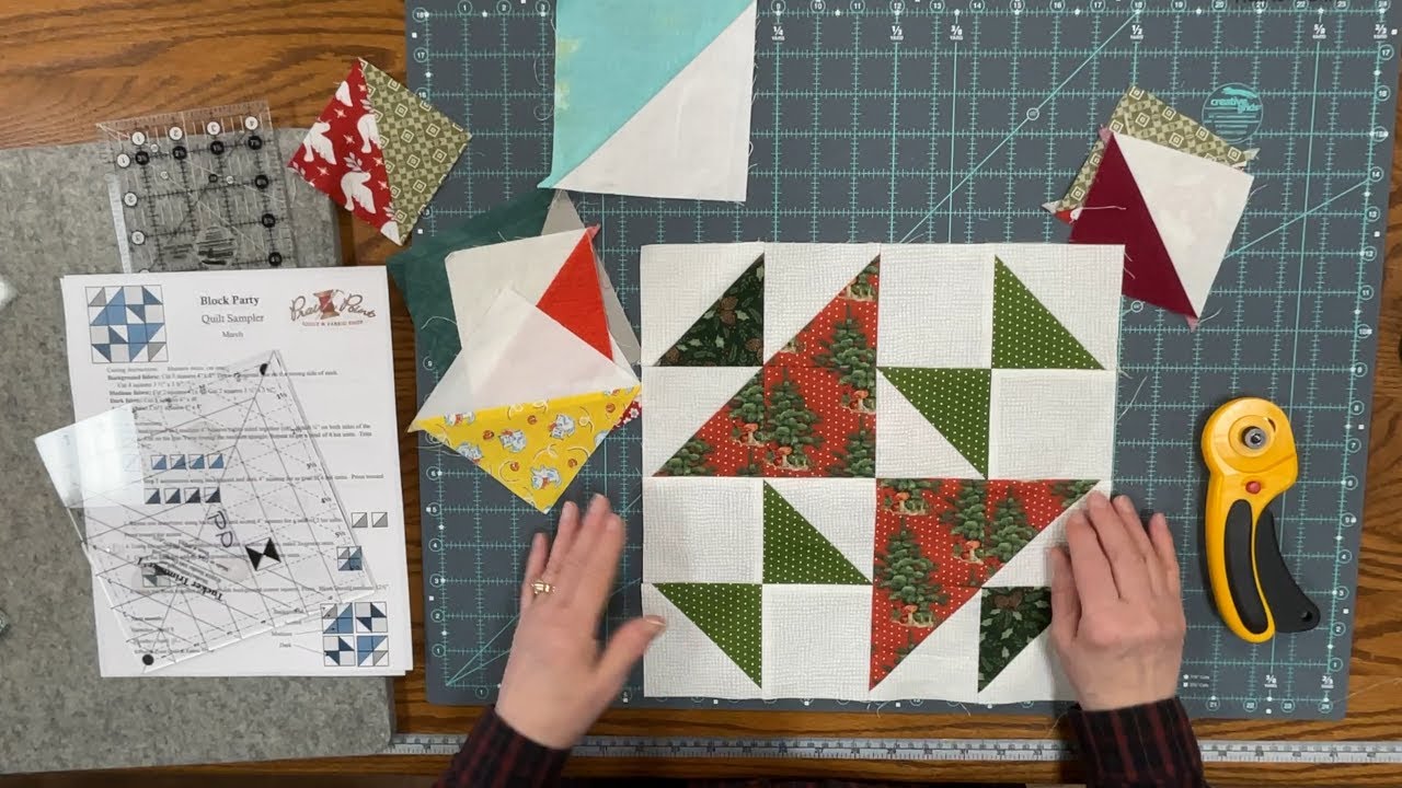 Block 7 & 8 | March & April | Block Party | Quilt Sampler - YouTube