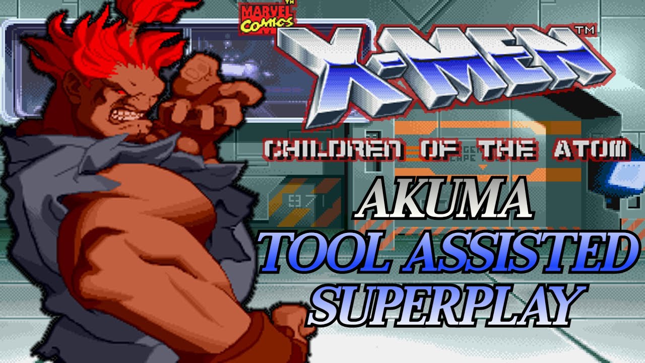 [TAS] X Men Children Of The Atom: (Sega Saturn) Akuma Arcade Mode - YouTube