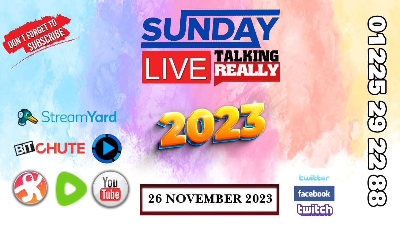 Sunday Live! 26 November 2023 | Talking Really Channel - YouTube