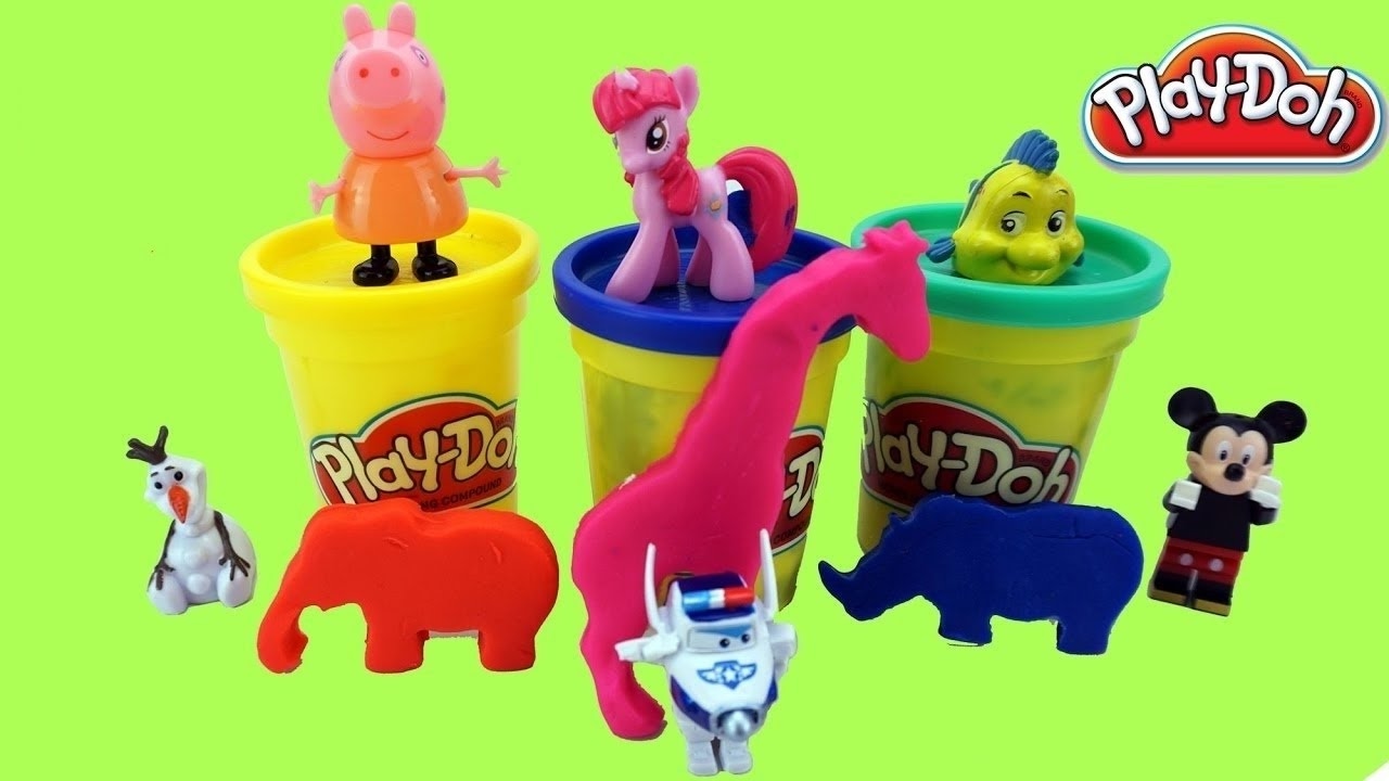 Learn Colors with Play Doh Animals! Learning Play Dough and Toys ...