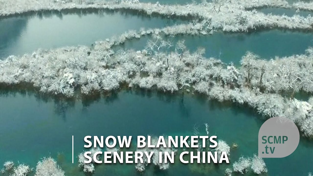 Snow and frost covers scenic spots in China - YouTube