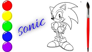 how to draw sonic | sonic drawing | sonic colour drawing | Doovi