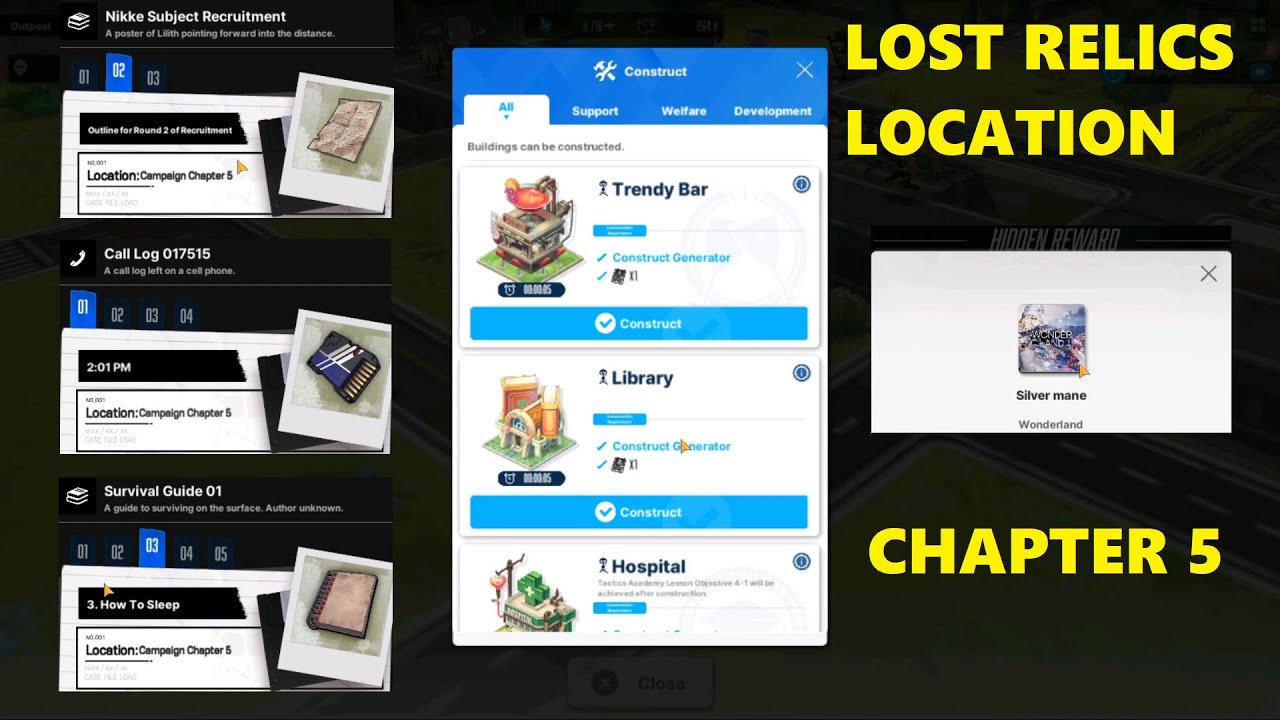 Hidden Reward / Lost Relics Location at Stage 5 | GODDESS OF VICTORY ...