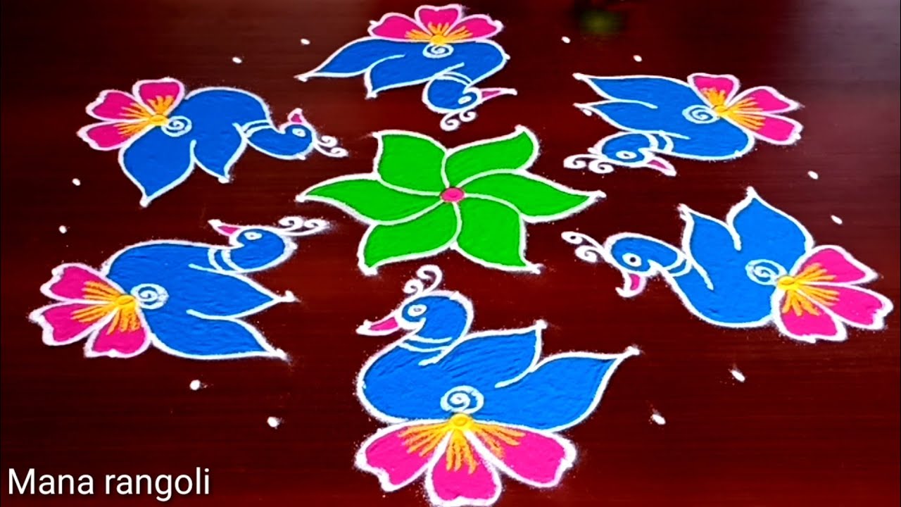 Simple Sri Rama Navami Special Rangoli Designs/Sri Rama Navami Special ...