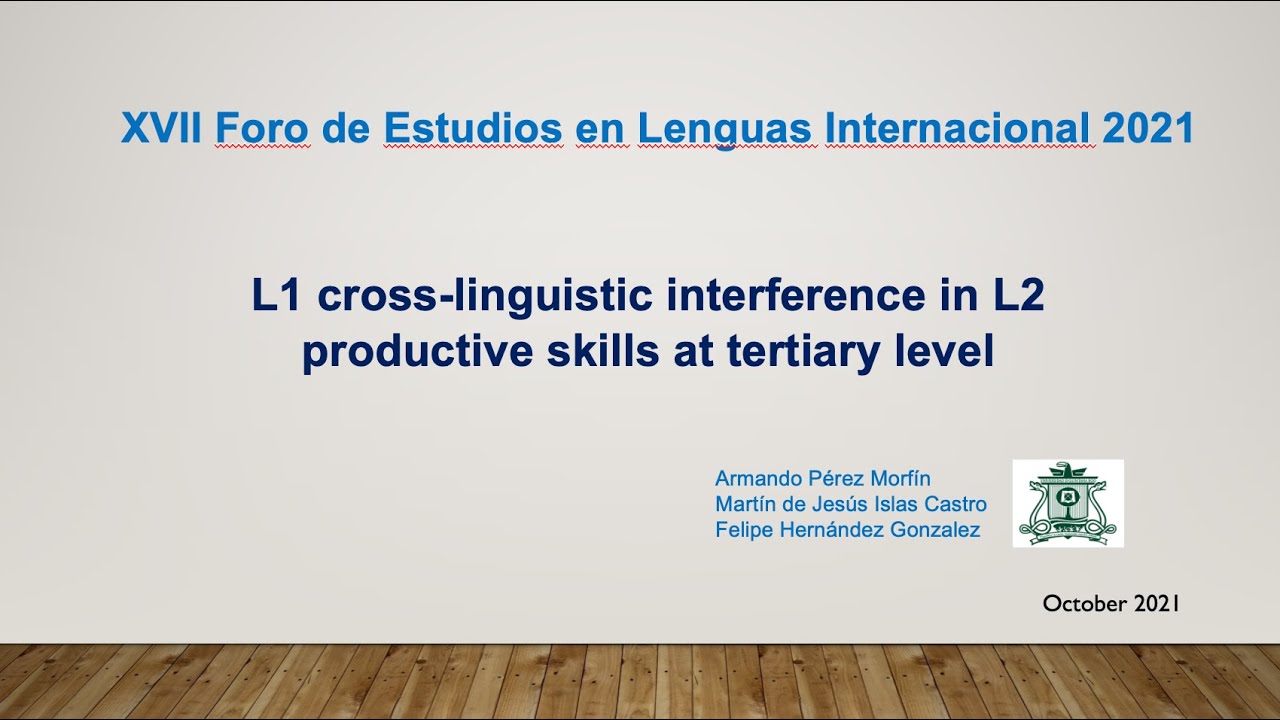 L1 cross-linguistic interference in L2 productive skills at tertiary ...