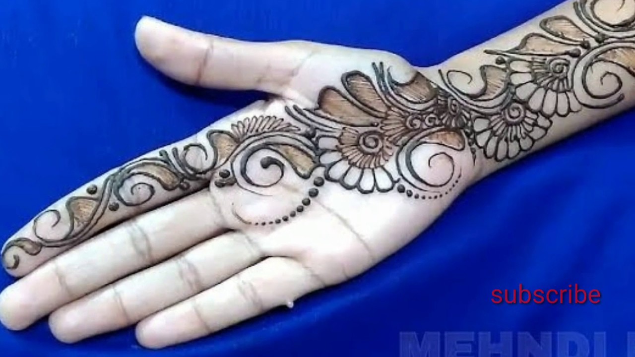 Mahendi designs for our hands - YouTube