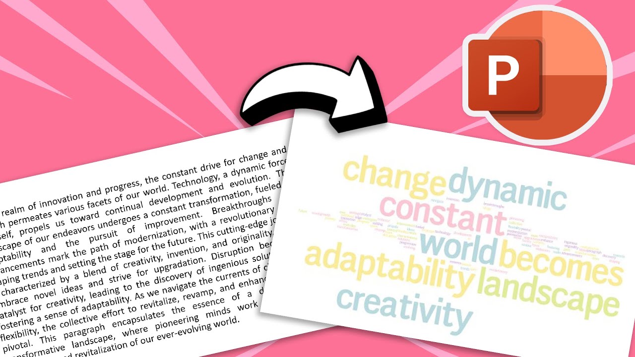 HOW YOU Can Make a WORD CLOUD from a PARAGRAPGH in POWERPOINT in less ...