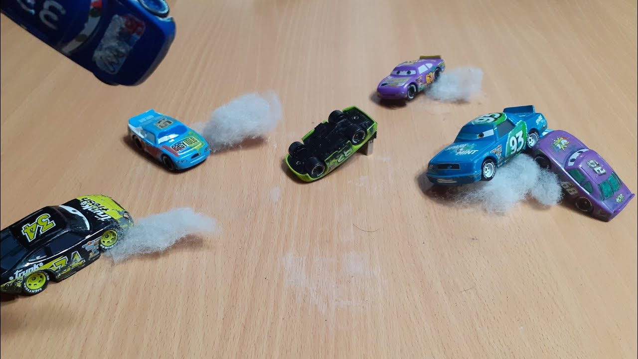 Disney Pixar cars 1 custom damaged racers showcase - YouTube