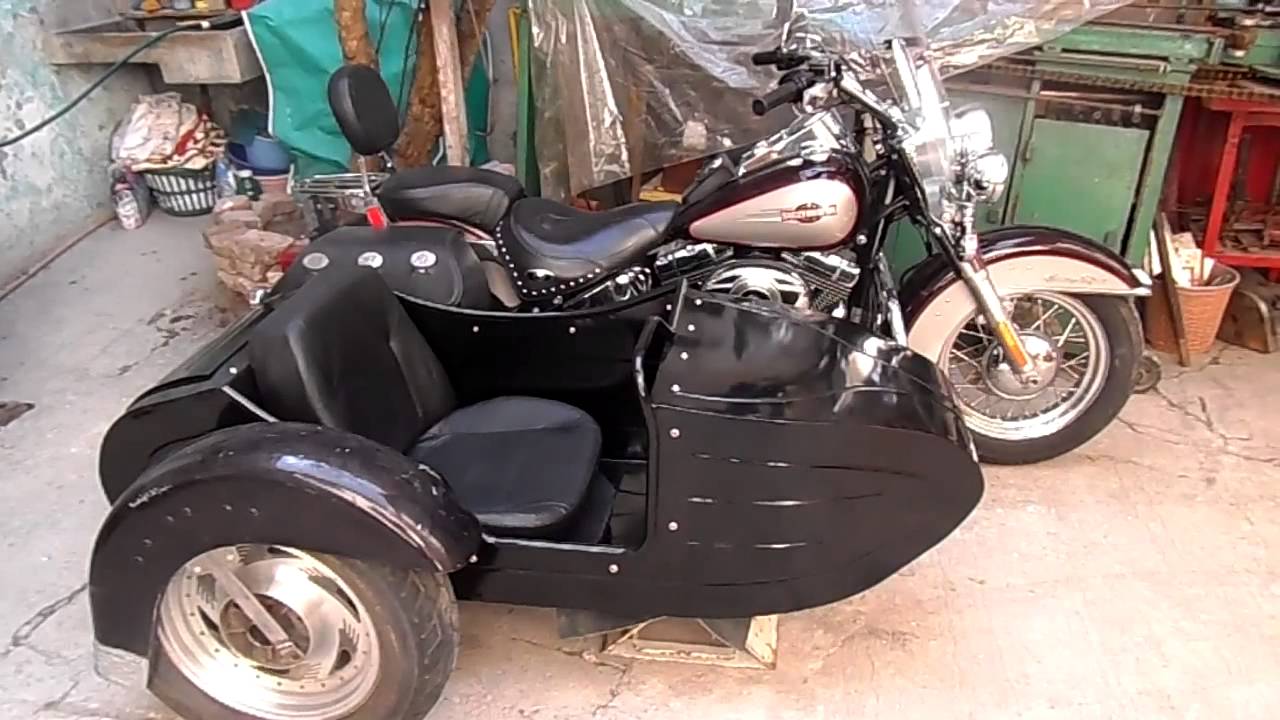 Carro lateral para Harley Heritage Softail - YouTube