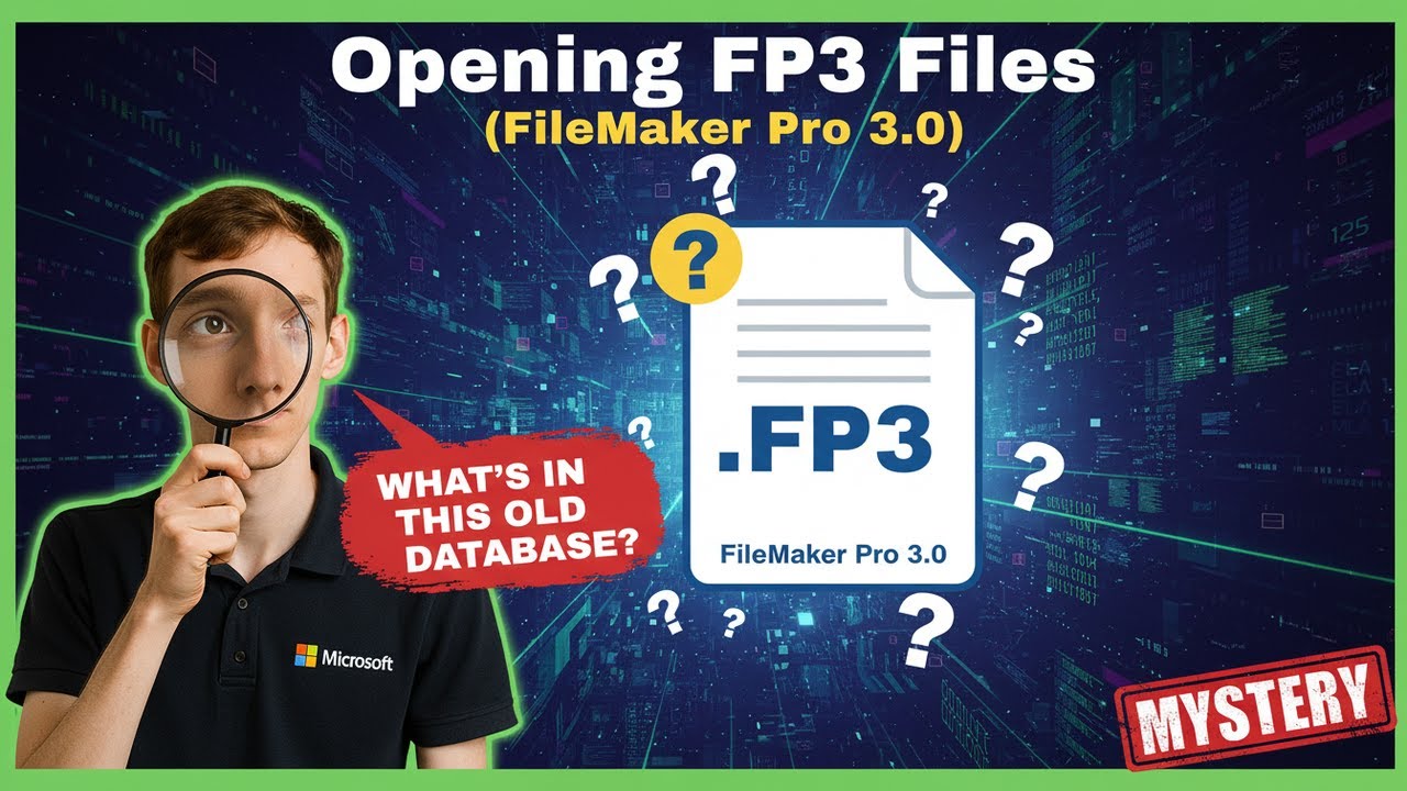 Opening FP3 Files (FileMaker Pro 3.0) - YouTube