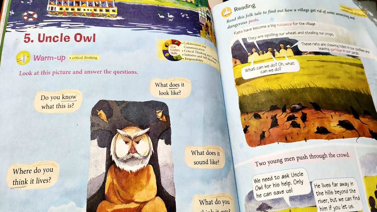 Class 3rd chapter -5 "Uncle owl"🦉 full question answer explain,,(New English Ferry) - YouTube