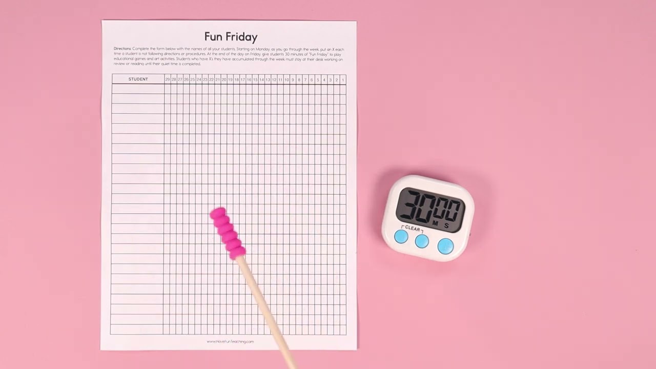 Fun Friday Minutes Behavior Plan - YouTube
