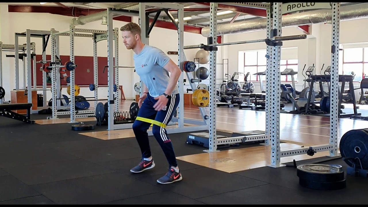lateral mini band walk - YouTube