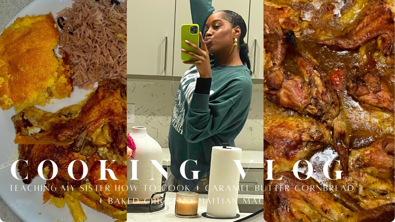 COOKING VLOG | TEACHING MY SISTER HOW TO COOK + CARAMEL BUTTER ...