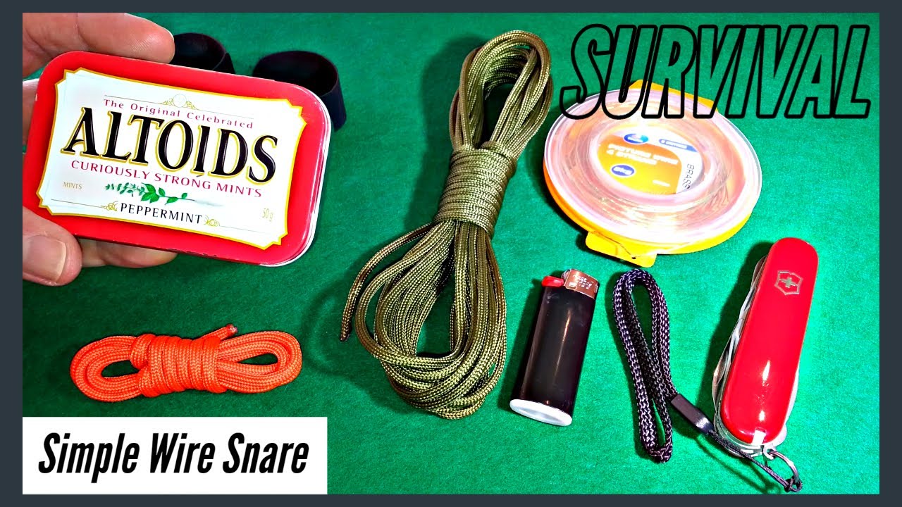 I Make A Wire Snare (For My Altoids Tin Survival Kit) - YouTube
