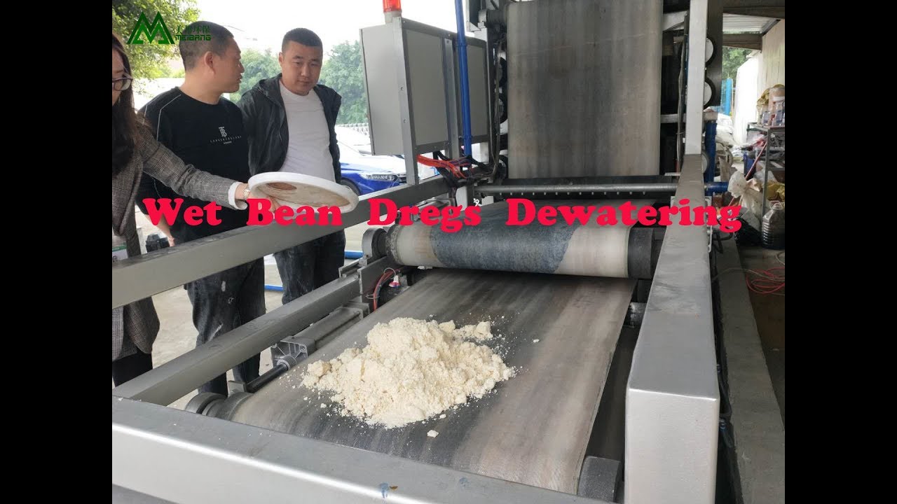 Wet Bean Dregs De-watering Before Drying - YouTube