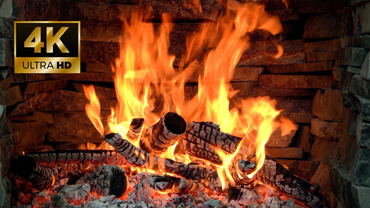 🔥 Perfect Fireplace Burning for Relaxation | Cozy Fireplace 4K with ...
