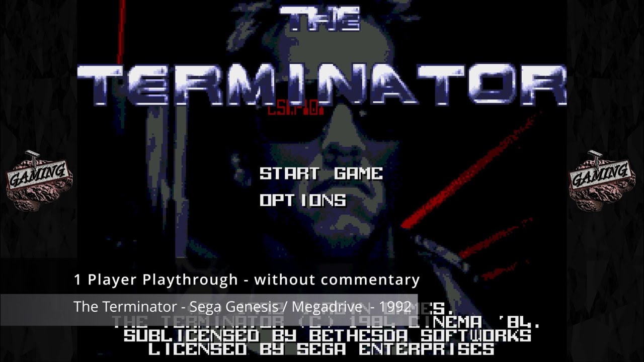 Playthrough - The Terminator - Sega Genesis / Megadrive - YouTube