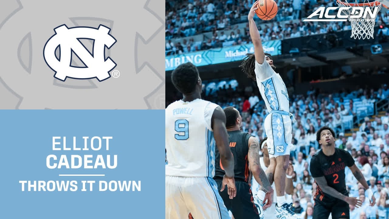 UNC PG Elliot Cadeau Shows Off His Hops - YouTube