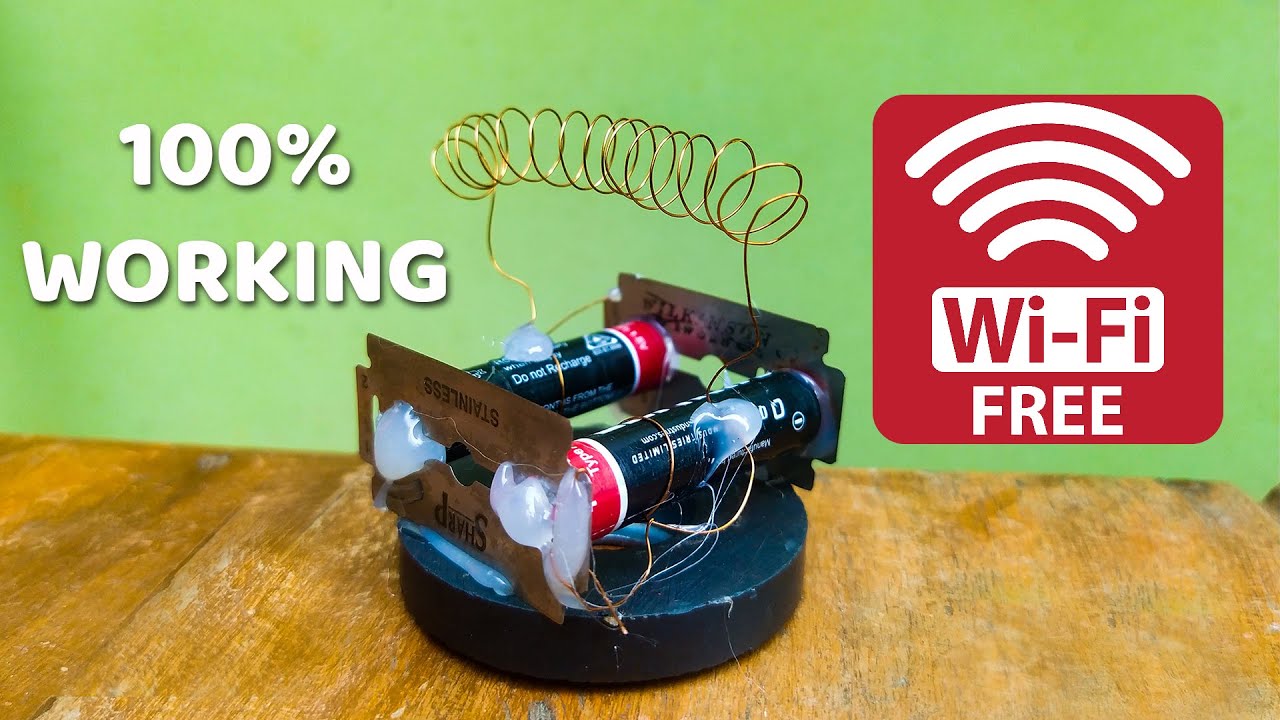 How to make free internet with a pencil battery at home.inventor 24 ...