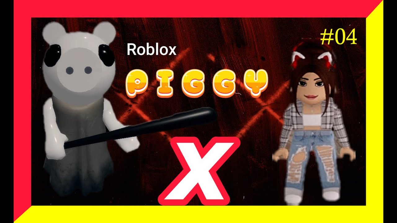 Jogando Piggy com amigos Manuzitta player. Roblox na cabeça, com a skin ...