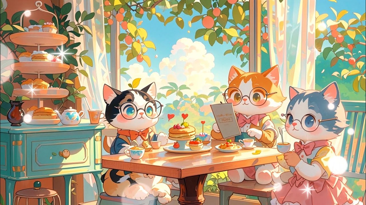 🐾 Cat Afternoon Tea: A Cozy Feast of Music & Treats 🍰Coffee Party ☕ ...